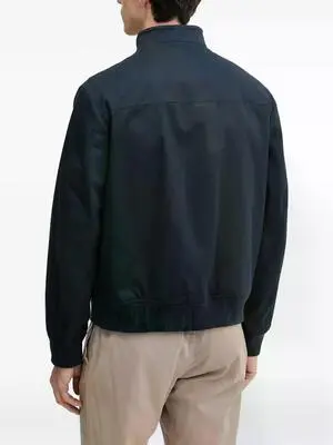 TRUSSARDI Logo Embroidered High-neck Zip-up Jacket