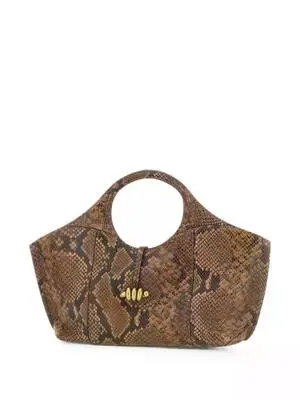 GIANNI CHIARINI Python-printed Leather Shoulder Bag