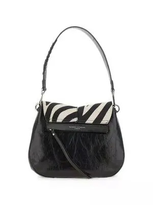 GIANNI CHIARINI Helena Zebra-print Shoulder Bag - Black