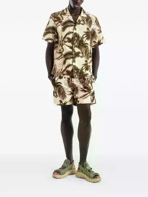 Moncler Palm-print Swim Shorts