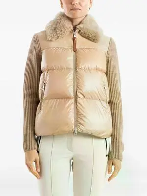 Moncler Shearling Collar Quilted Jacket