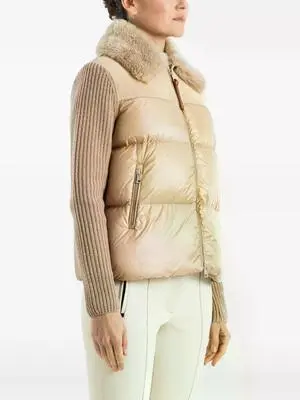 Moncler Shearling Collar Quilted Jacket