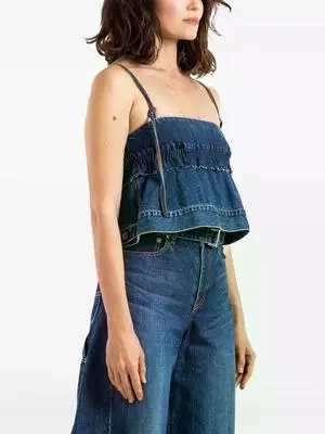 Sacai Frayed Ruffled Top