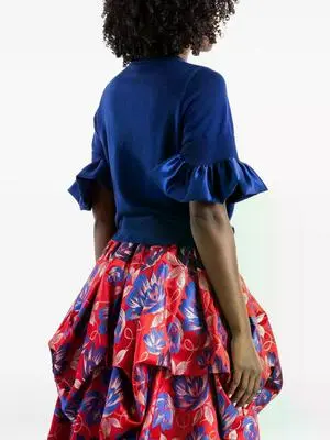 Noir Kei Ninomiya Wool Sweater With Satin Ruffles