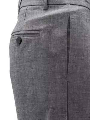 AMARANTO Double-pleat Tailored Trousers - Grey