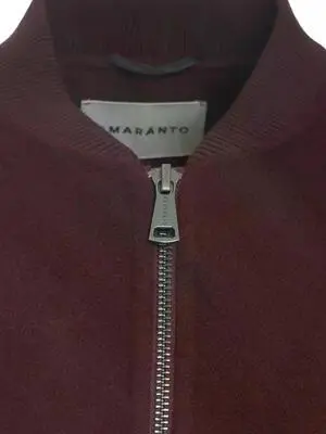 AMARANTO Ribbed-trim Zip-up Jacket - Red