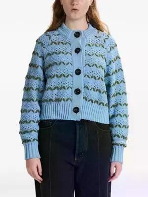 B.B. WALACE Sherman Pointelle-knit Cardigan