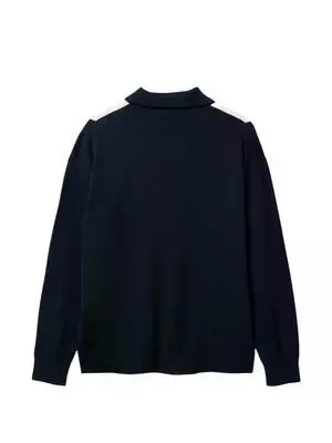 WOODBIRD Dom Gran Striped Long-sleeve Polo Shirt
