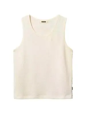 WOODBIRD Textured Sleeveless Tank Top - Neutrals