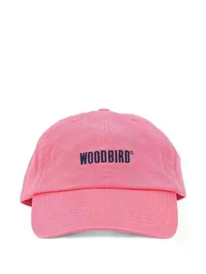 WOODBIRD Core Logo-Embroidered Cap Pink