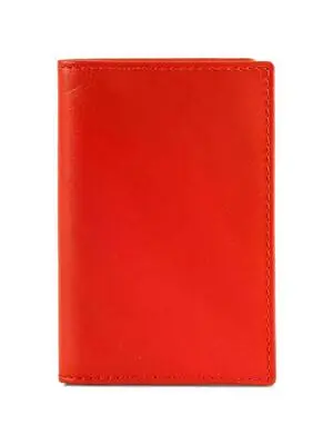 Comme Des Garçons Bi-fold Leather Wallet Orange