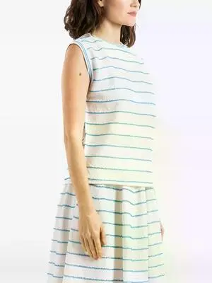 BIELO Wavy-stripe Knitted Top