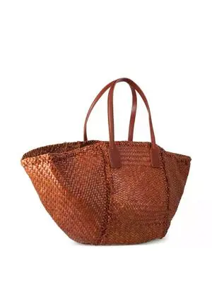 Dragon Diffusion Teresa Woven Leather Tote - Brown