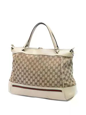 Gucci Gg Canvas Web Mayfair Satchel