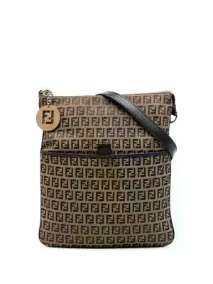 Fendi Zucchino Canvas Crossbody Bag - Neutrals