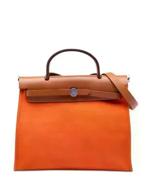 Hermès 2013 Toile Herbag Zip 31 Satchel - Brown