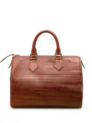 LOUIS VUITTON Louis Vuitton Epi Speedy 25 Boston Bag Brown