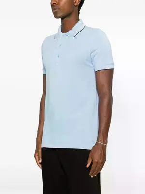 TOM FORD Contrast-trim Polo Shirt - Blue
