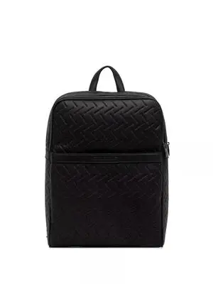 Armani Exchange Embossed Logo Grained Effect Backpack