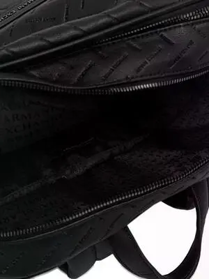 Armani Exchange Embossed Logo Grained Effect Backpack