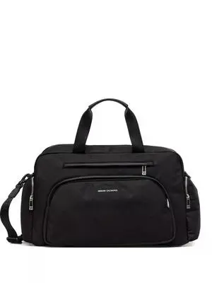 Armani Exchange Logo Print Holdall Bag - Black