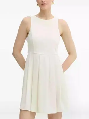 Armani Exchange Pleated Sleeveless Mini Dress - White