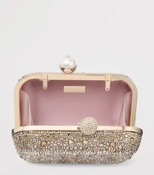JIMMY CHOO Embellished Clutch Bag With Chain Strap