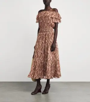 Paige Silk Georgette Alistar Midi Dress