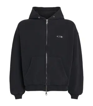 COLE BUXTON Distressed Surf Hoodie - Black