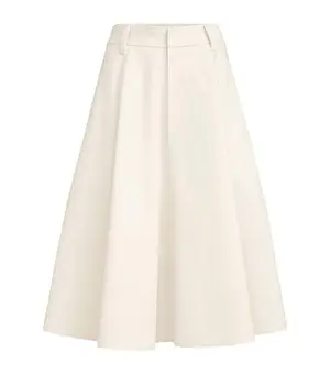 Brunello Cucinelli Denim Midi Skirt