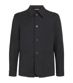 Barena Venezia Stretch-wool Gabardine Overshirt - Black