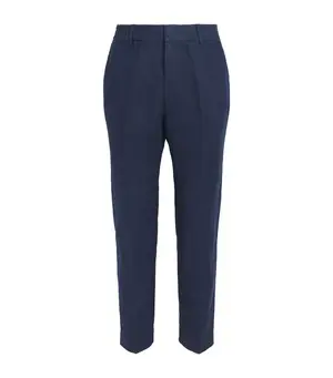 NN.07 Linen Billie Trousers - Navy