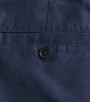 NN.07 Linen Billie Trousers - Navy