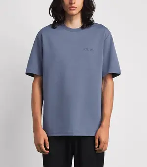 NN.07 Relaxed Logo Nat T-shirt - Blue