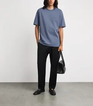 NN.07 Relaxed Logo Nat T-shirt - Blue