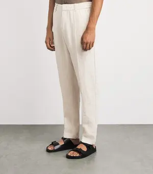 NN.07 Linen Billie Trousers - Ivory