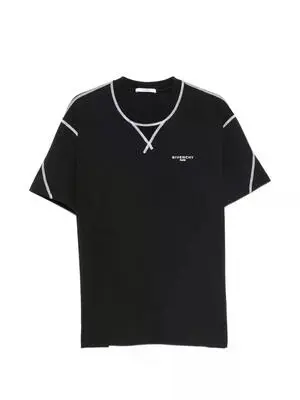 Givenchy Contrast-topstitched Logo-print T-shirt