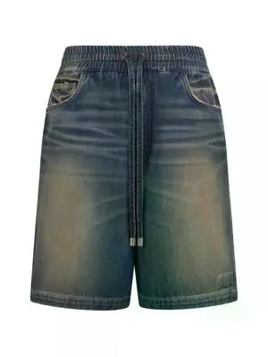 Amiri Drawstring Denim Shorts - Blue