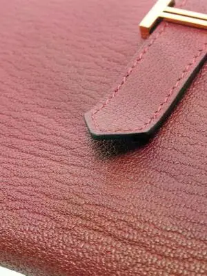 Hermès 2022 Bearn Soufflé Bi-fold Wallet - Red