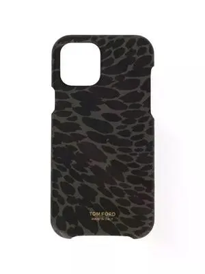 TOM FORD Leopard-print Phone Case - Black