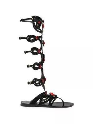 Emilio Pucci Embellished Gladiator Sandals - Black