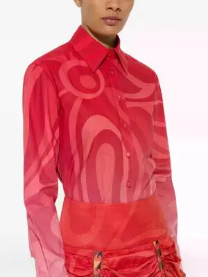 Emilio Pucci Marmo Degradé-print Popeline Shirt