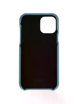 TOM FORD Logo-print Grained-leather Phone Case - Blue