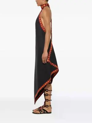 Emilio Pucci Halterneck Cotton And Linen Dress