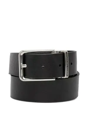 Armani Exchange Logo Detail Belt - Black