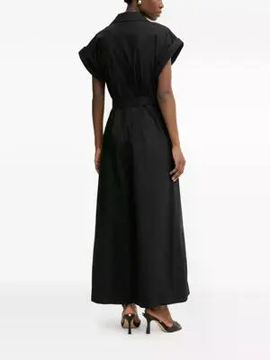 SIMONA CORSELLINI Belted Wide-leg Jumpsuit - Black