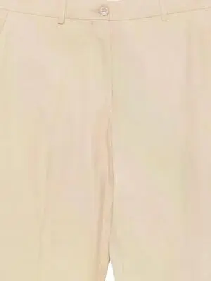 Miu Miu Beige Pressed Crease Trousers - Neutrals