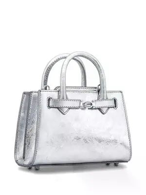 Tyler Ellis Winnie Mini Metallic Leather Tote Bag - Silver