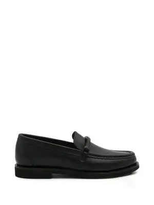 Brunello Cucinelli Monili Leather Loafers - Black