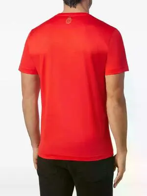 BILLIONAIRE Lion-print V-neck T-shirt - Red